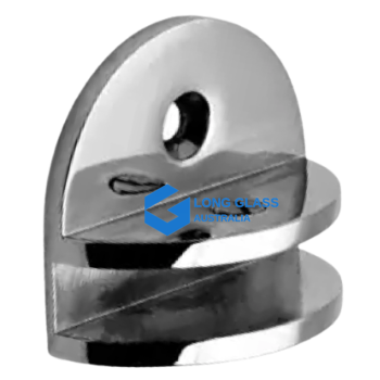 Shelf Wall Shower Bracket With Leg-Round - LONG GLASS AUSTRALIA