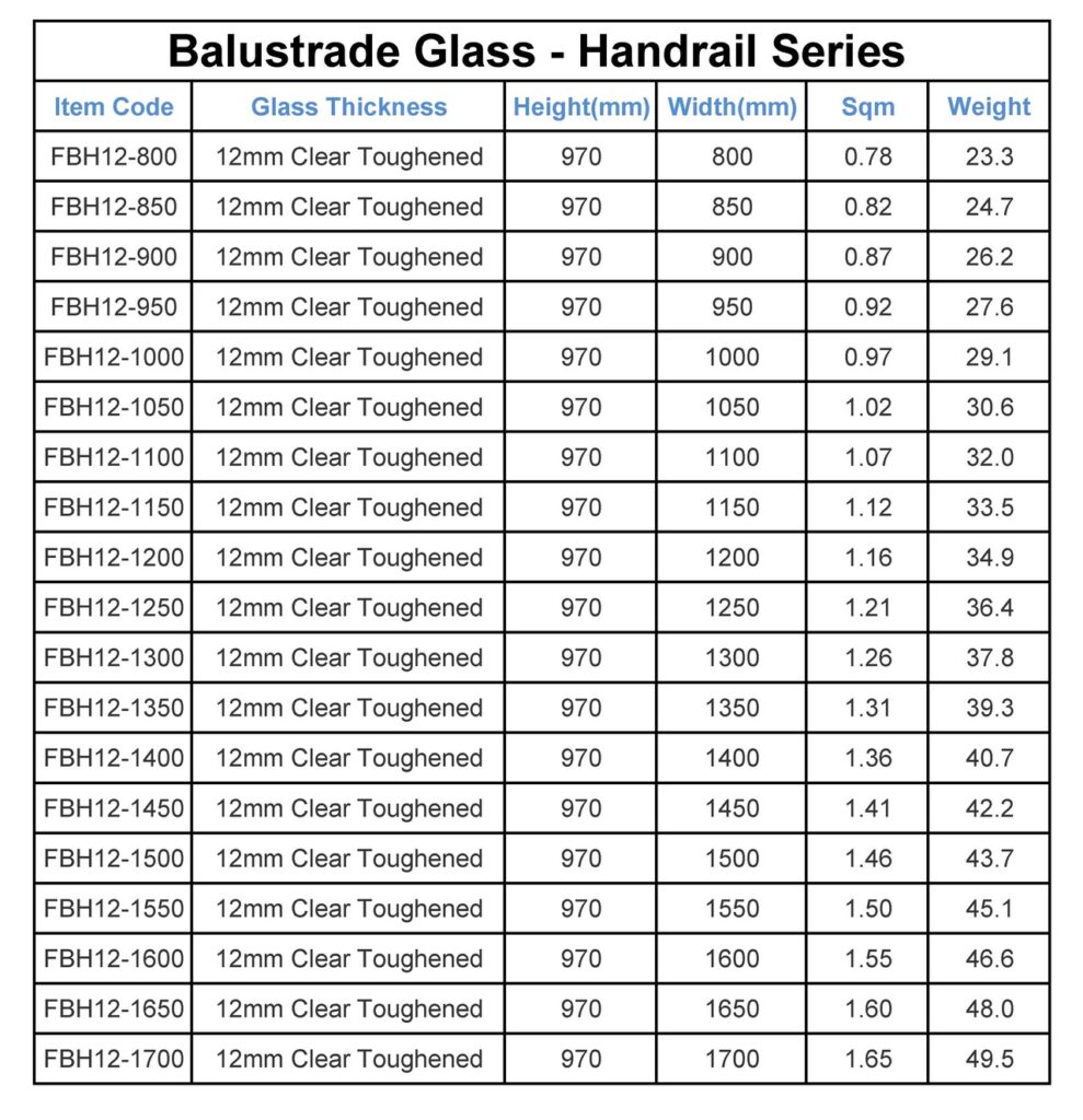 Balustrade Glass Panels-Handrail Series - LONG GLASS AUSTRALIA